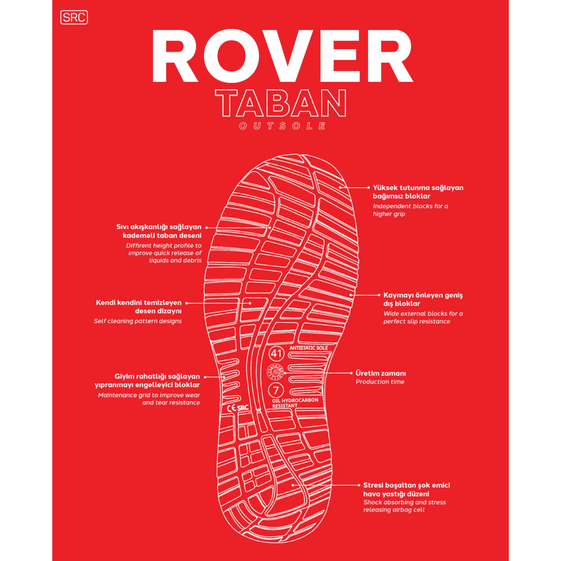 Mekap Rover RMK-12 S1 SRC Çelik Burun İş Ayakkabısı